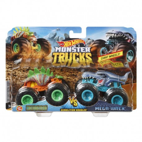 Mattel HOT WHEELS Monster Trucks Dwupak MOTOSAURUS vs MEGA WREX GLC86
